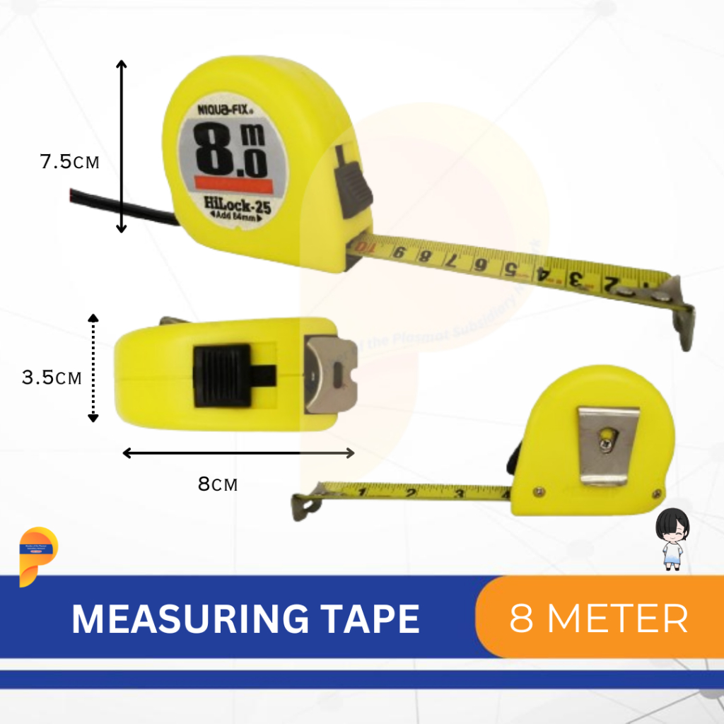 8.0 Meter Measuring Tape ( Yellow ) | Shopee Philippines