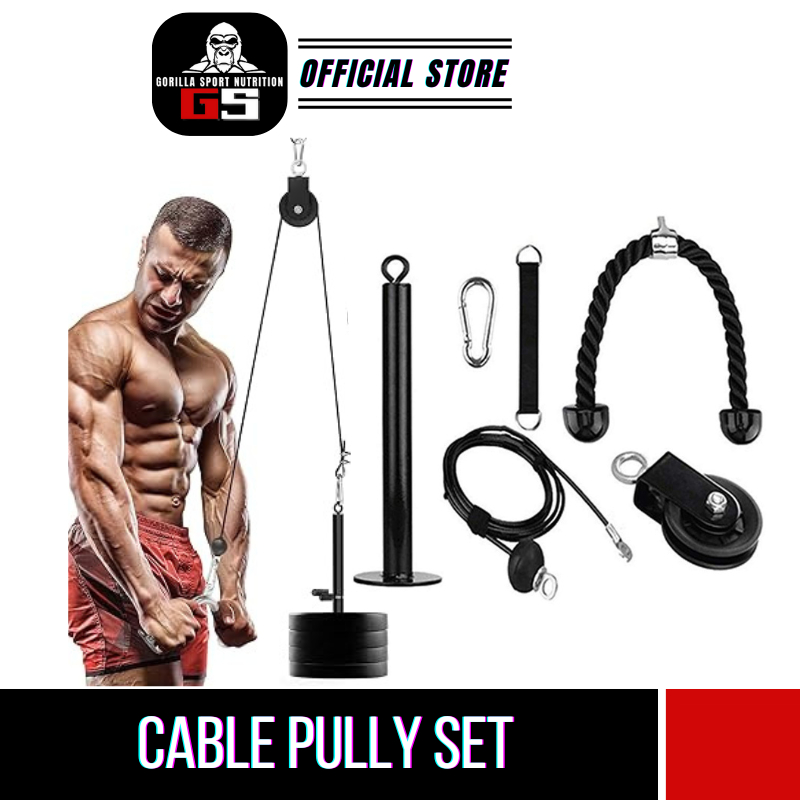 Triceps Cable Workout Pulley System DIY Pulley Cable Fitness Equipment ...