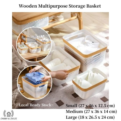 Wooden Plastic Storage Container Box Basket Bedroom Jewelry Room House ...