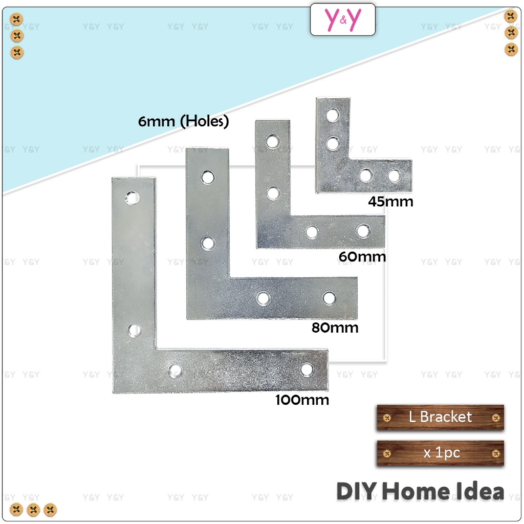 Y&Y Eco Flat Steel Metal Angle L Bracket / Corner Flat Bracket / Photo ...