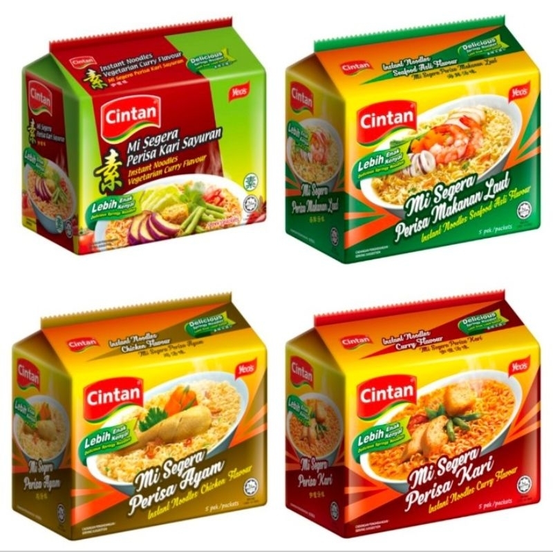 Cintan Instant Noodles Seafood Curry Sayuran Cendawan Tomyum Asam Laksa ...