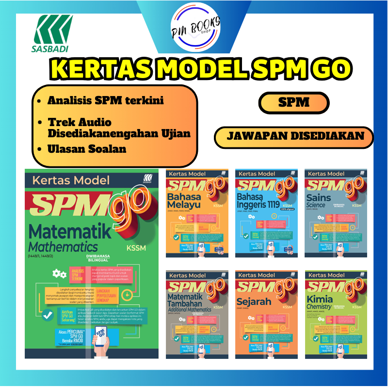 [PMBOOK] Sasbadi【spm GO 2024 Model Paper】Format SPM KSSM Exam Format - Mathematics History BM ...