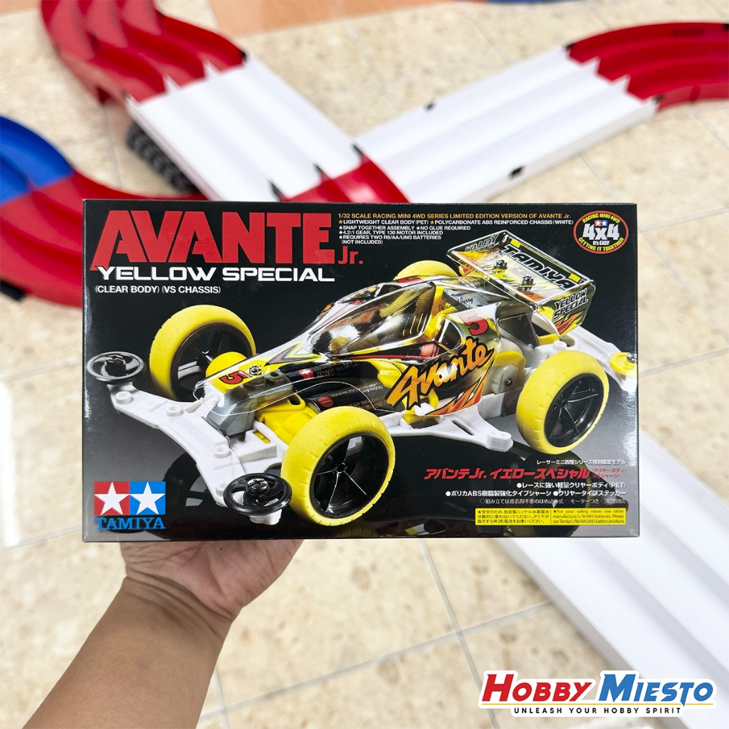 Tamiya 95060 Avante Jr. Yellow Special (Poly Clear Body) (VS Chassis ...