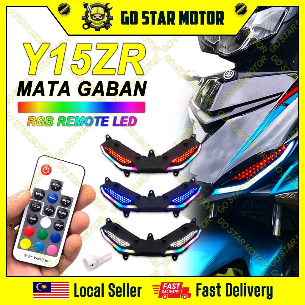 YAMAHA Y15 Y15ZR Y150 V1 V2 Position Lamp Mata Gaban RGB LED Rainbow Remote Control Lampu Dada ...