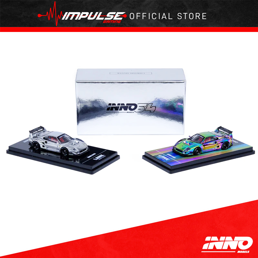 Inno64 1:64 Ferrari F40 Event Limited Liberty Walk F40 Chrome Silver ...