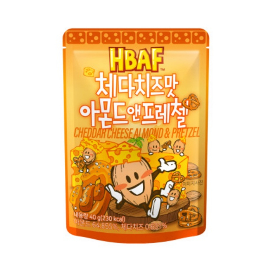 HBAF Almond Cheddar Cheese Flavour 40g Korean Nuts Snacks Snek Kacang ...