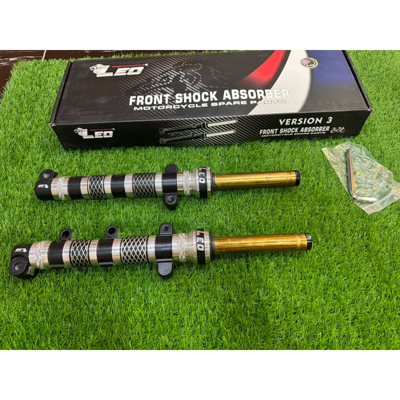 GOLD Fock (LEO) FRONT LAY FORK SET PNP Yamaha Y15 & Y16 Adjustable ...