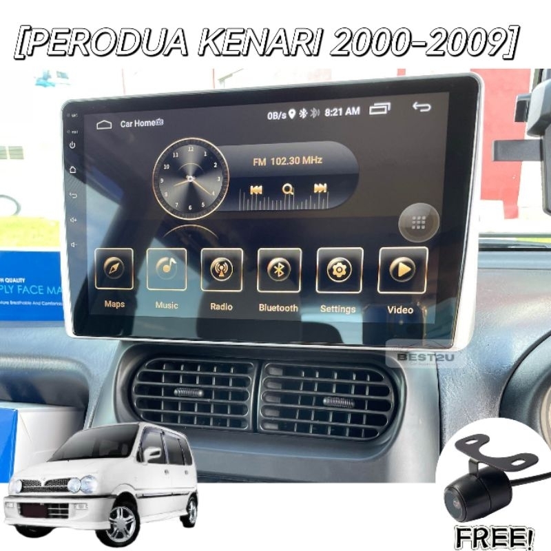 Android Player 10" Perodua Kenari 2000-2009 FREE Reverse Camera ...