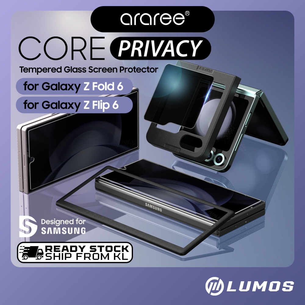 Araree Samsung Galaxy Z Fold 6/ Flip 6 Core Privacy Tempered Glass ...