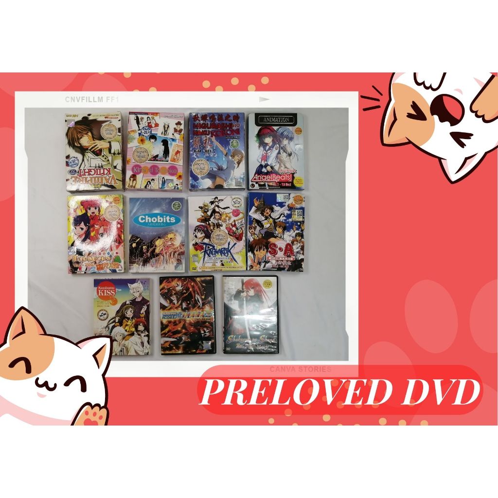 PRE-LOVED 3 ANIME SERIES DVDS FOR RM30 | Shopee Philippines