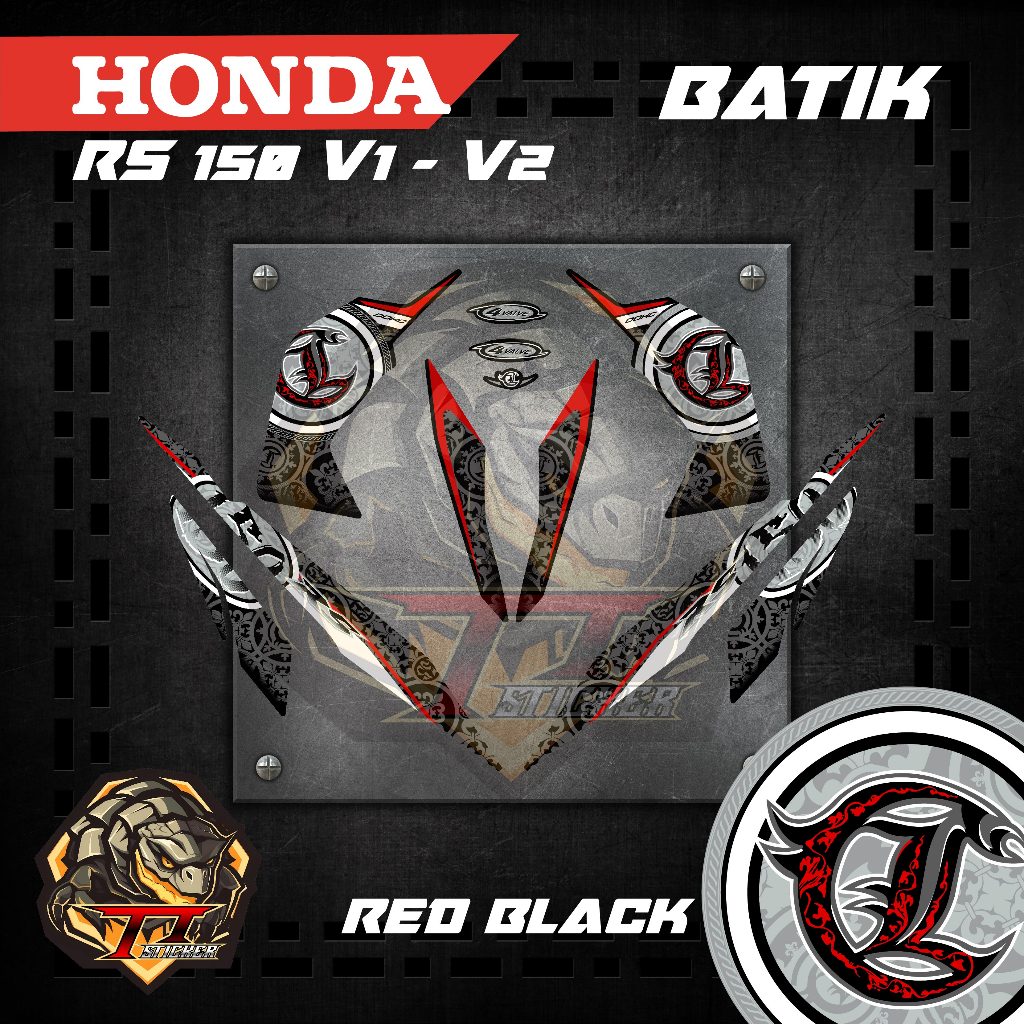 STICKER HONDA RS 150 V1 V2 BATIK EDITION CUSTOM DESIGN BODY STICKER ...