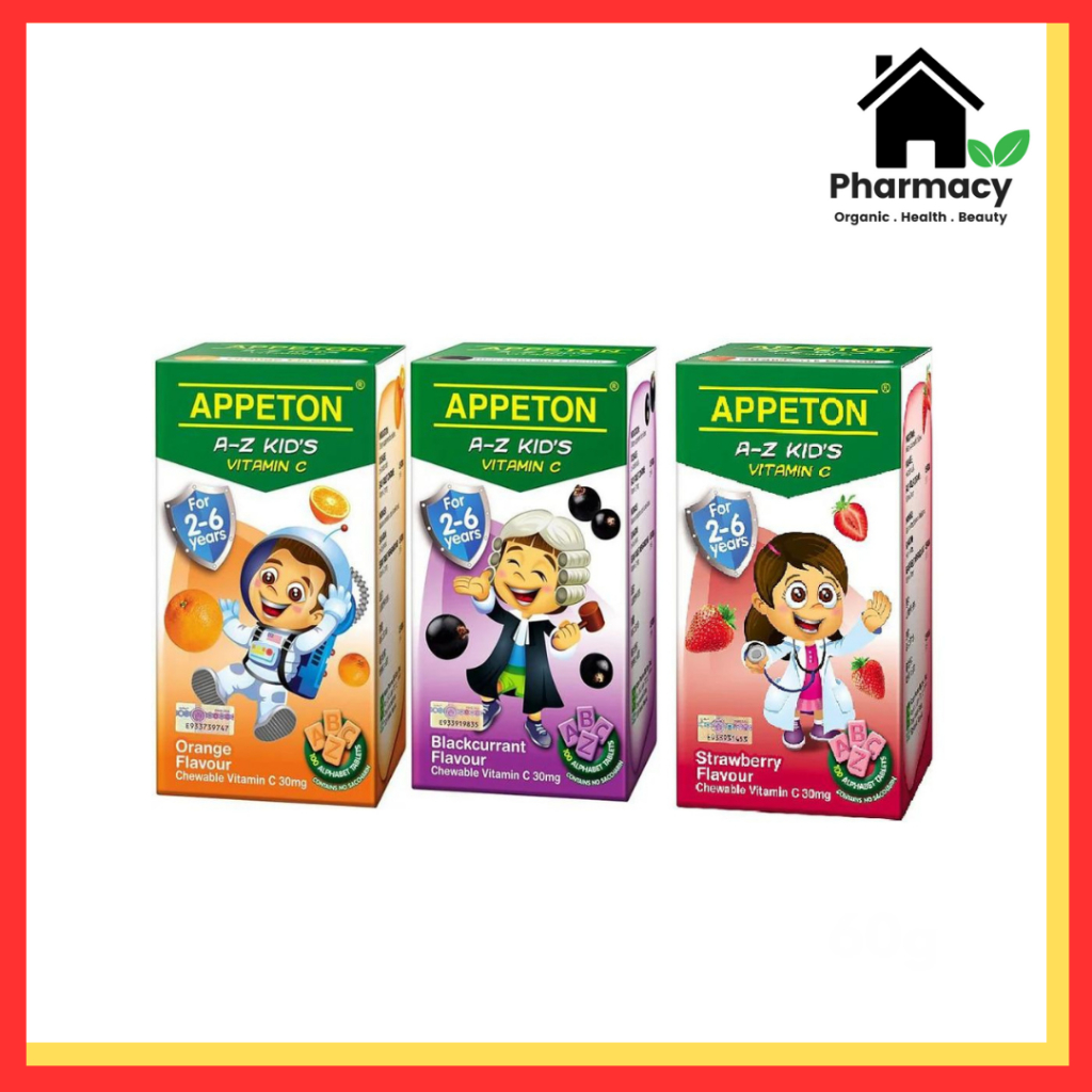 Appeton A-Z Kid's Vitamin C Blackcurrennt/ Orange 30mg 100's | Shopee ...