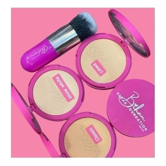 BIHAN Bedak Foundation 12gm Free Brush Classic Pearl Snow White Bihan ...