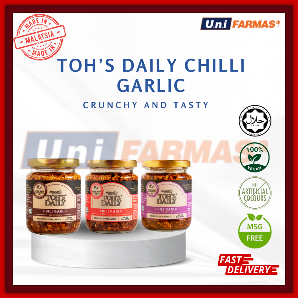 TOH'S DAILY CHILLI GARLIC 200G[ SPICE UP YOUR MEAL] | Shopee Philippines