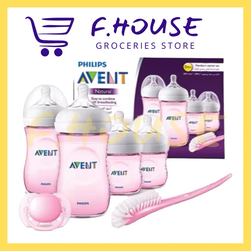Philips Avent Natural Baby Bottle Newborn Starter Set (Pink) | Shopee ...