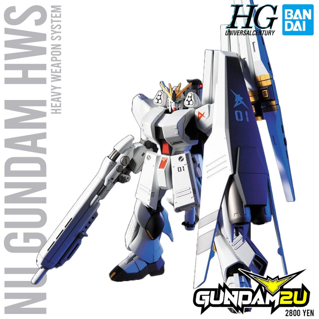 BANDAI HG 1/144 Nu Gundam HWS - High Grade 093 FA-93HWS Char's Counterattack Plastic Model Kit ...