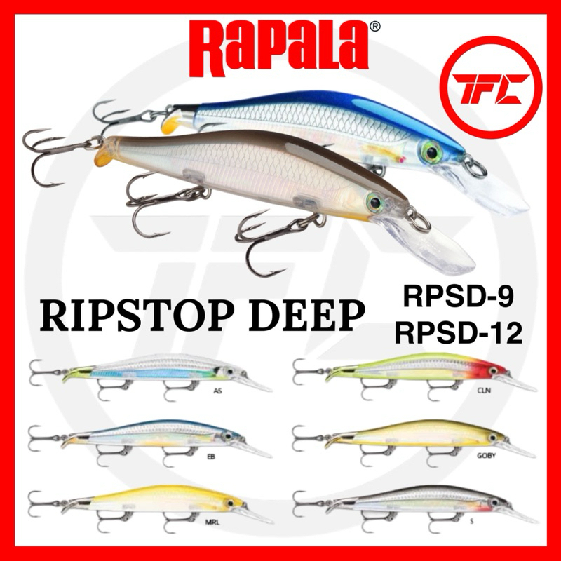 RAPALA RIPSTOP Deep Minnow RPSD-9 / RPSD-12 Rip Stop RPSD09 RPSD12 ...