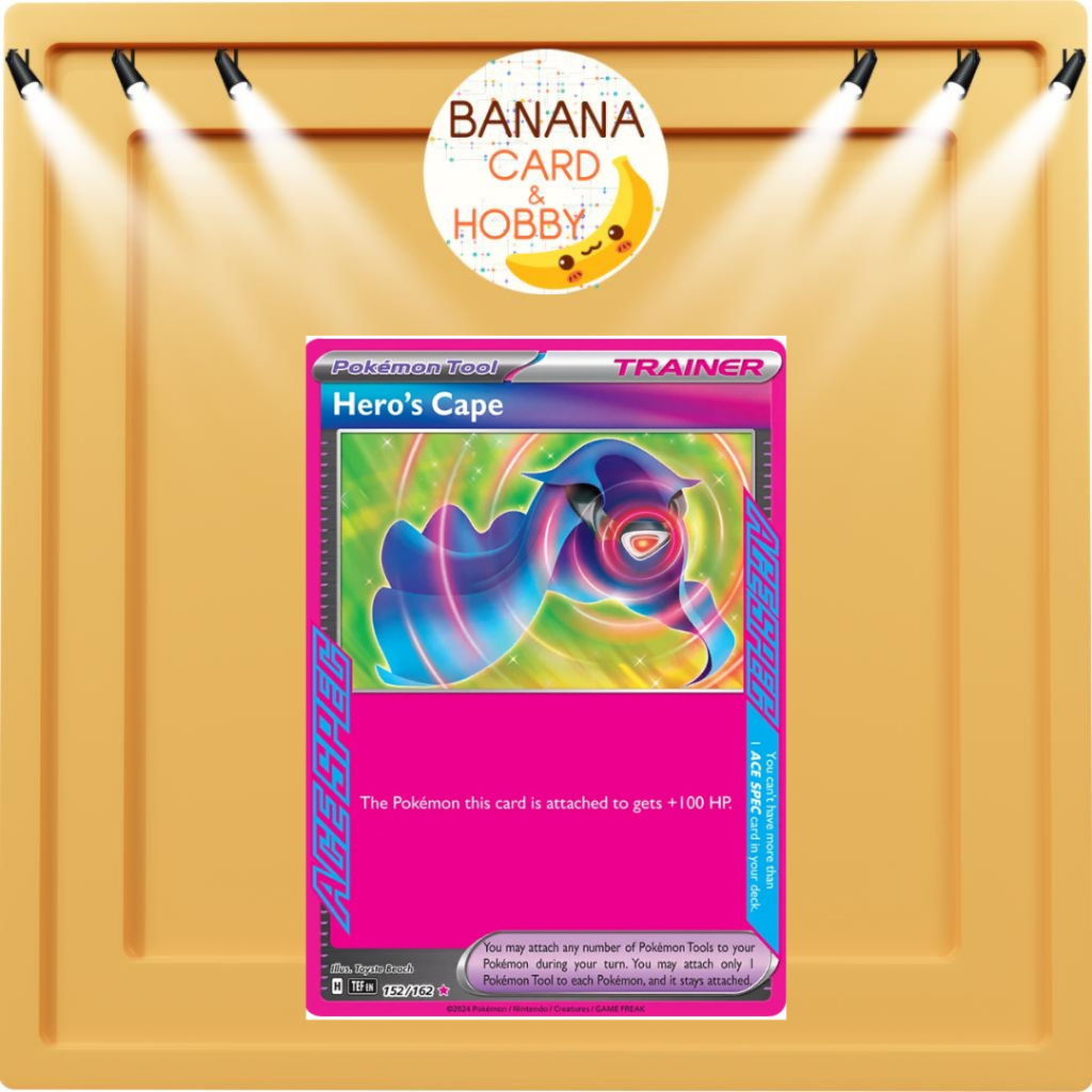 Pokemon TCG Hero's Cape 152/162 Ace Spec Card (Free Acrylic Case ...