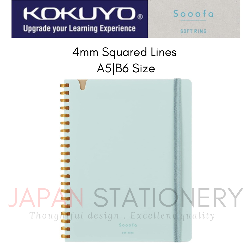 KOKUYO Soofa Soft Ring Notebook 4 mm Grid Ruled A5 B6 80 sheets ス-SV738S4-DM sufa sooofa SU738S4 ...