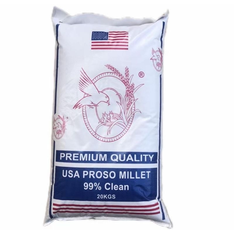Sambau / White Millet USA 20KG Grade A/ Bird Feet/Sekoi putih | Shopee ...