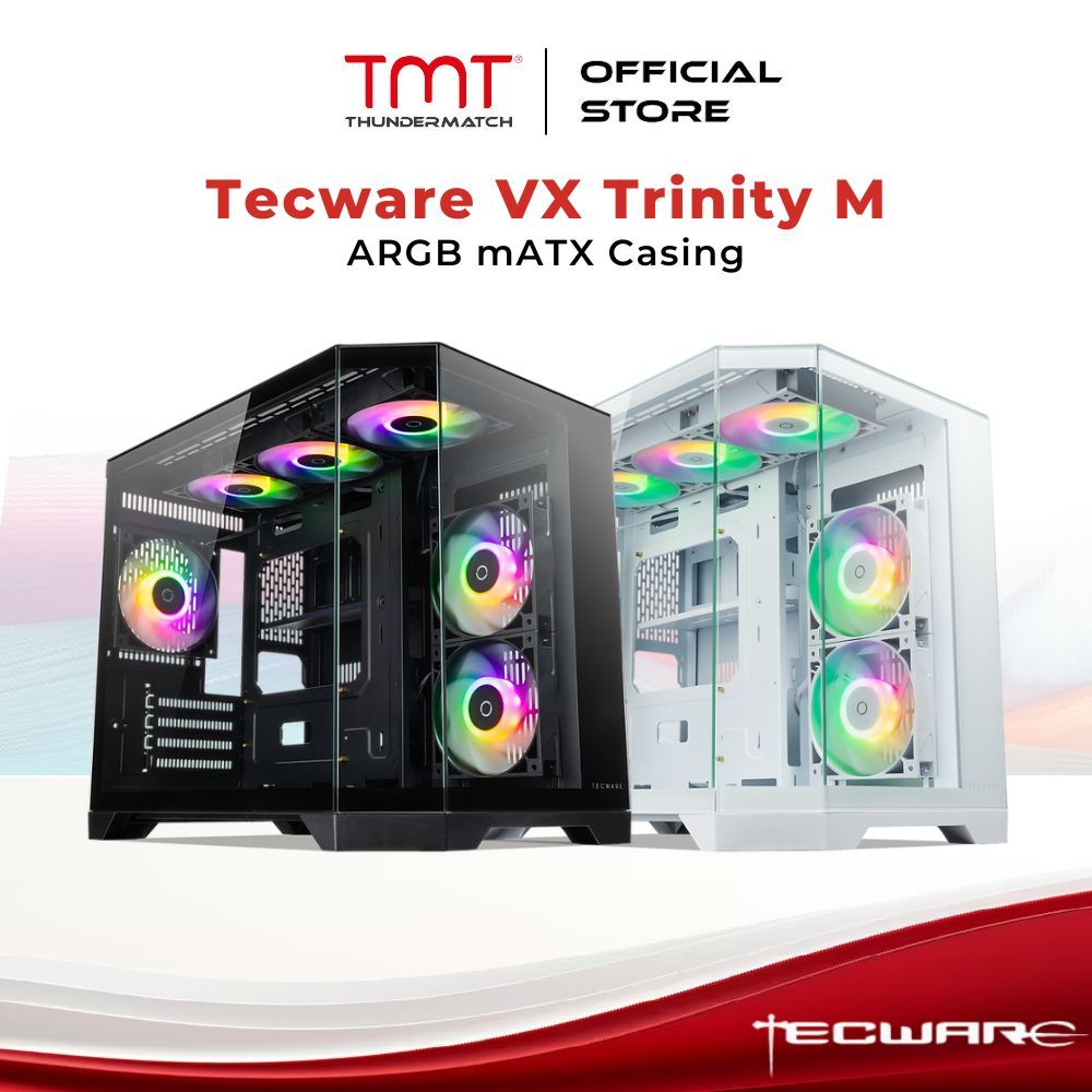 Tecware VX Trinity M TG ARGB mATX Casing | Shopee Philippines