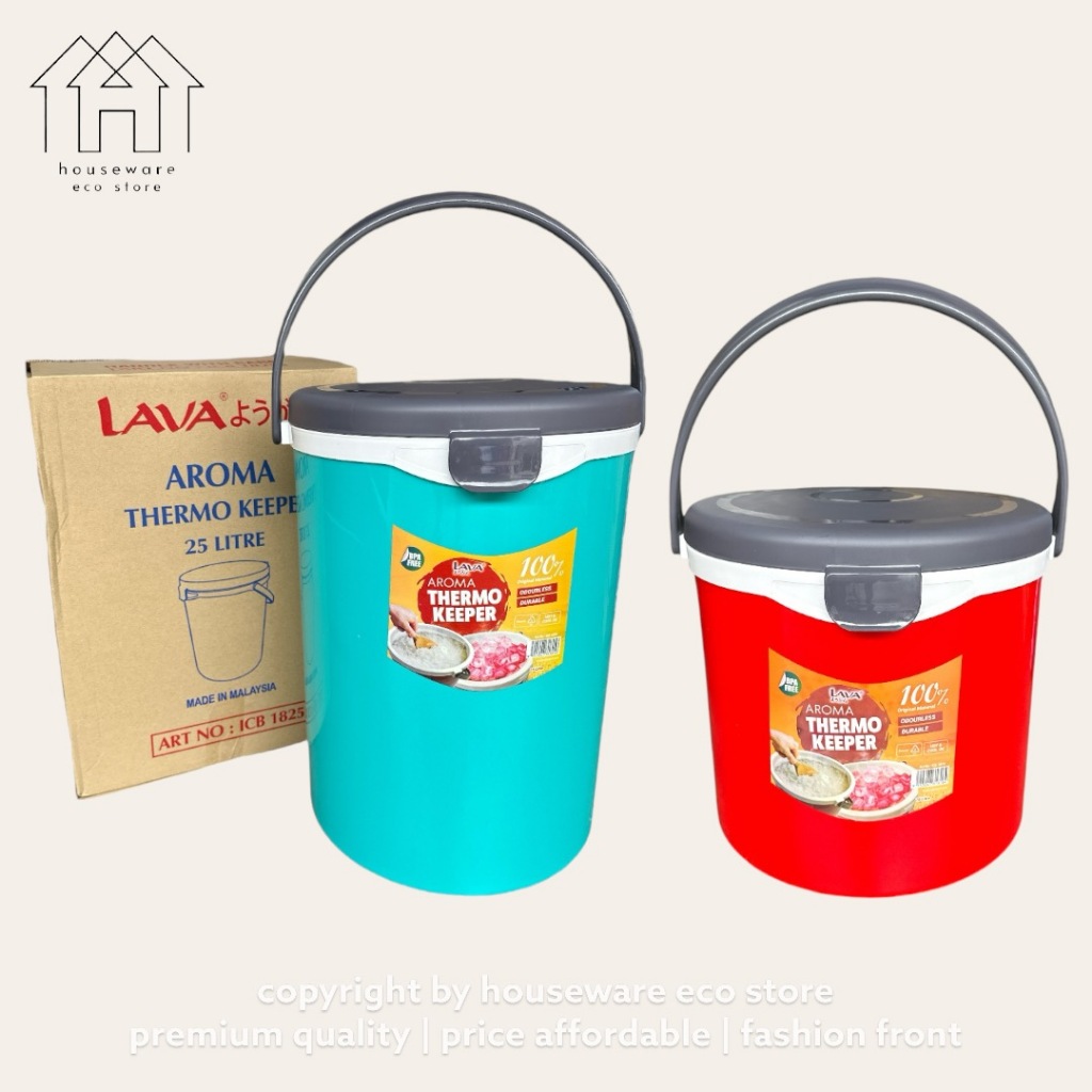 LAVA Heavy Duty Ice Bucket Insulated Food Rice Bucket Ice Box Picnic ...