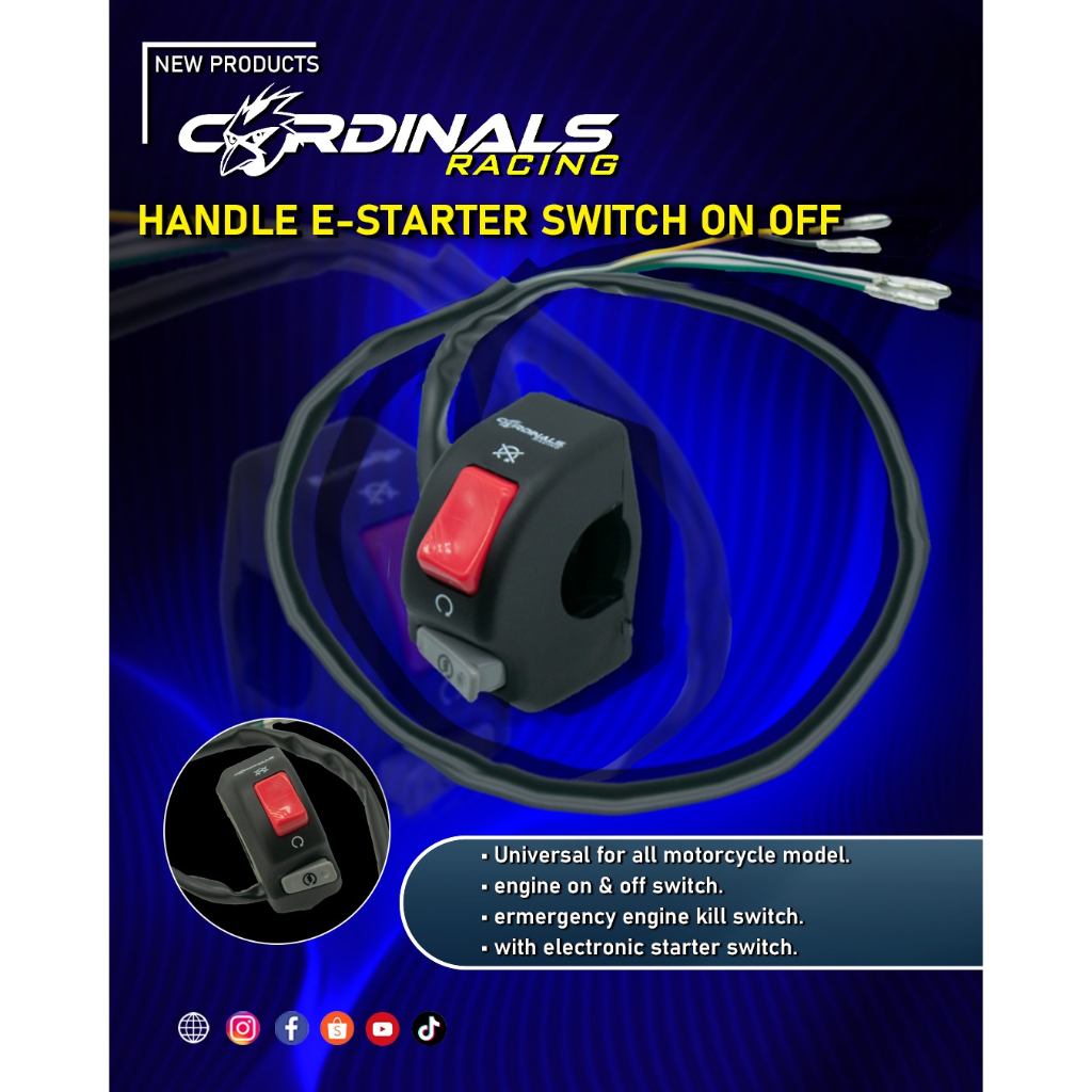 ( UNIVERSAL ) CARDINALS RACING HANDLE TOGGLE SWITCH & HANDLE E-STARTER ...