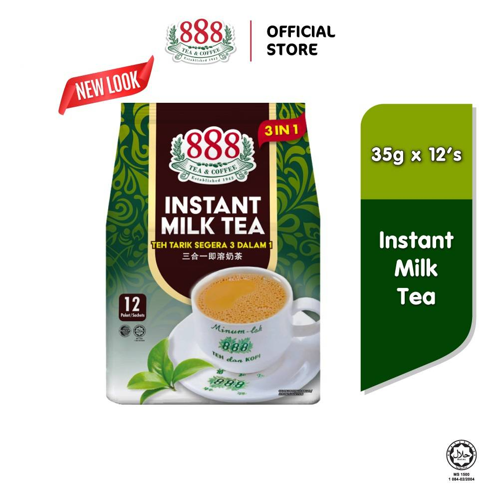 888 3 in 1 Instant Milk Tea / Teh Tarik (35g x 12 Sachets) | Shopee ...