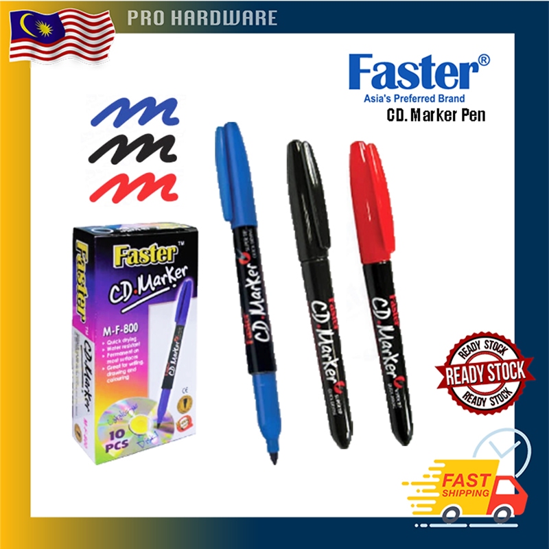 CD FASTER PERMANENT MARKER PEN ( CD MARKER PEN M-F-800 ) / 马克笔 | Shopee ...