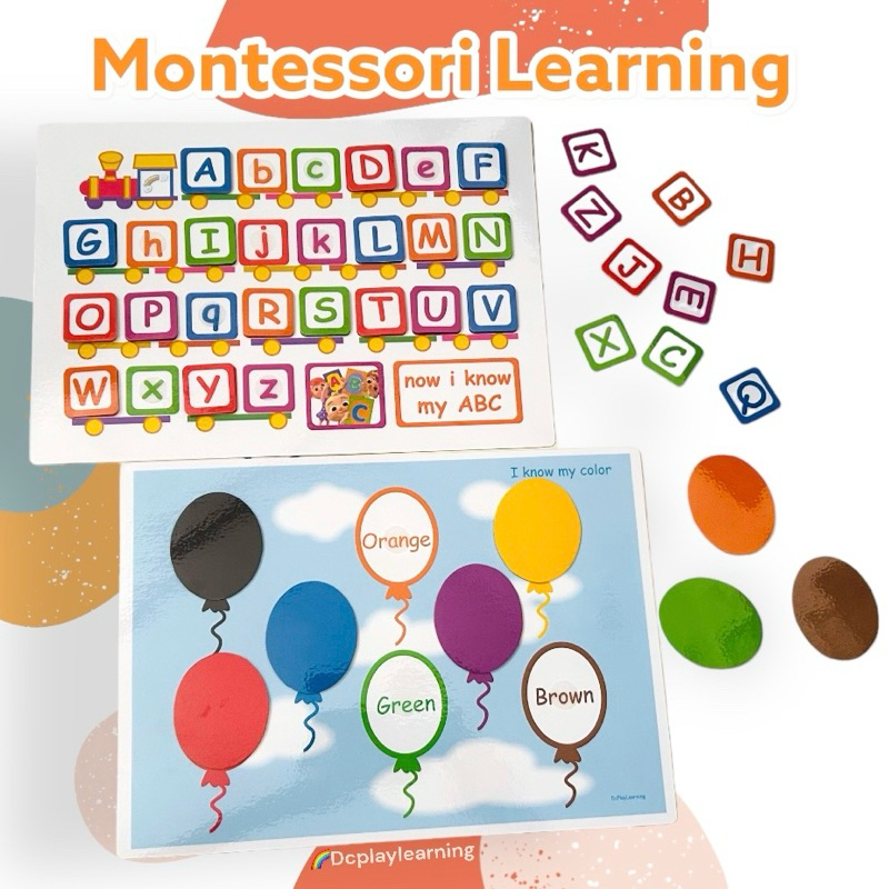Montessori Pre School Learning Busy Book|Alphabet Matching Color ...