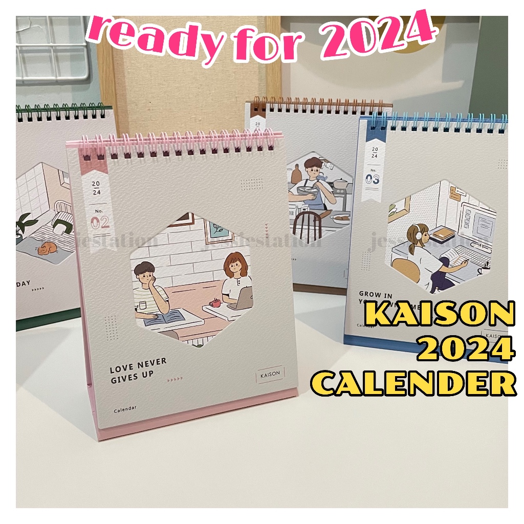 02 KAISON Calendar / Date Illustration Calendar 2024 / Suitable for ...