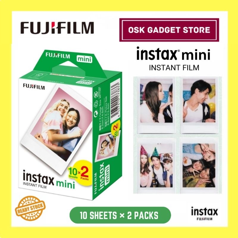 Fujifilm Instax Mini Film Twin Packs 10 Sheets × 2 Packs 20 Sheets / 40 ...