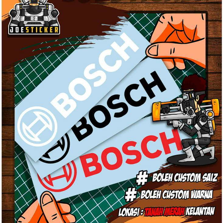 Bosch STICKER MULTIPLE SIZES AND COLORS | Shopee Philippines