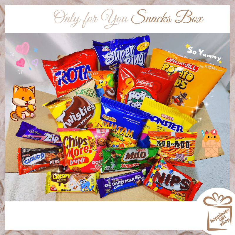 Cute Snacks for Happy Birthday or Bestie 零食礼盒 | Shopee Philippines