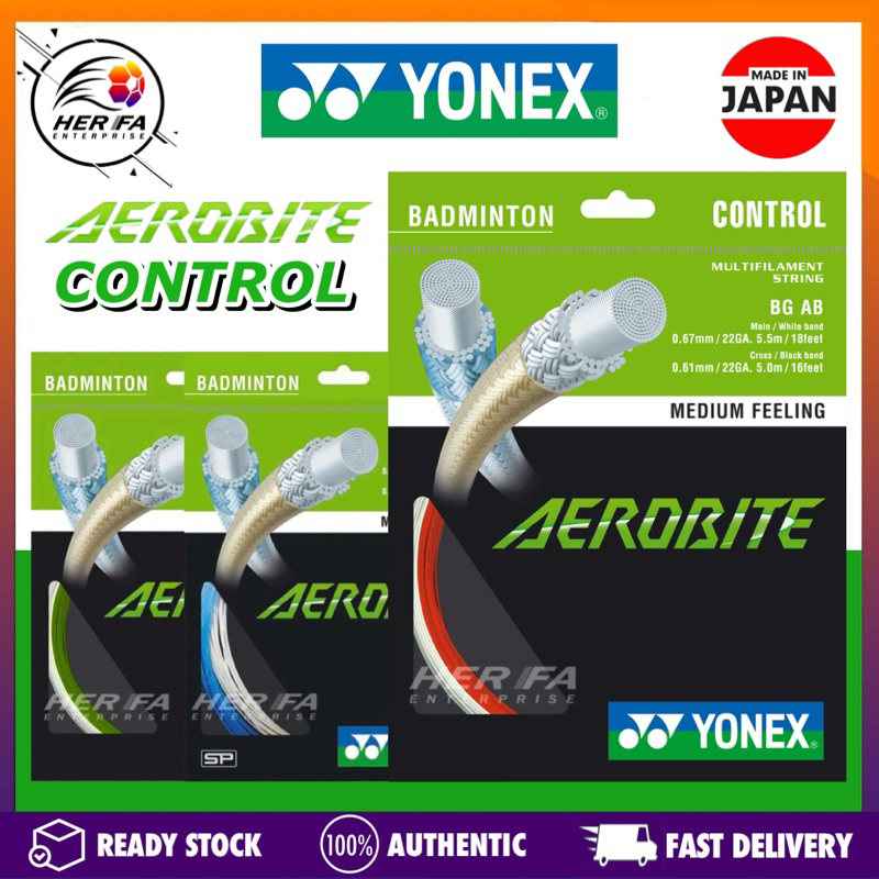 YONEX Aerobite Badminton String 100 2 Tone Color Tali Racket Badminton ...