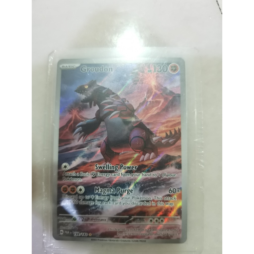 POKEMON CARD PARADOX RIFT GROUDON ILLUSTRATE 199/182 | Shopee Philippines