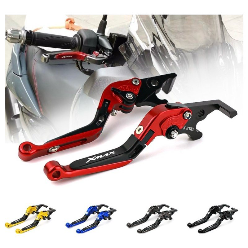 YAMAHA XMAX V1 V2 Adjustable Foldable Extendable Brake Lever with Park ...