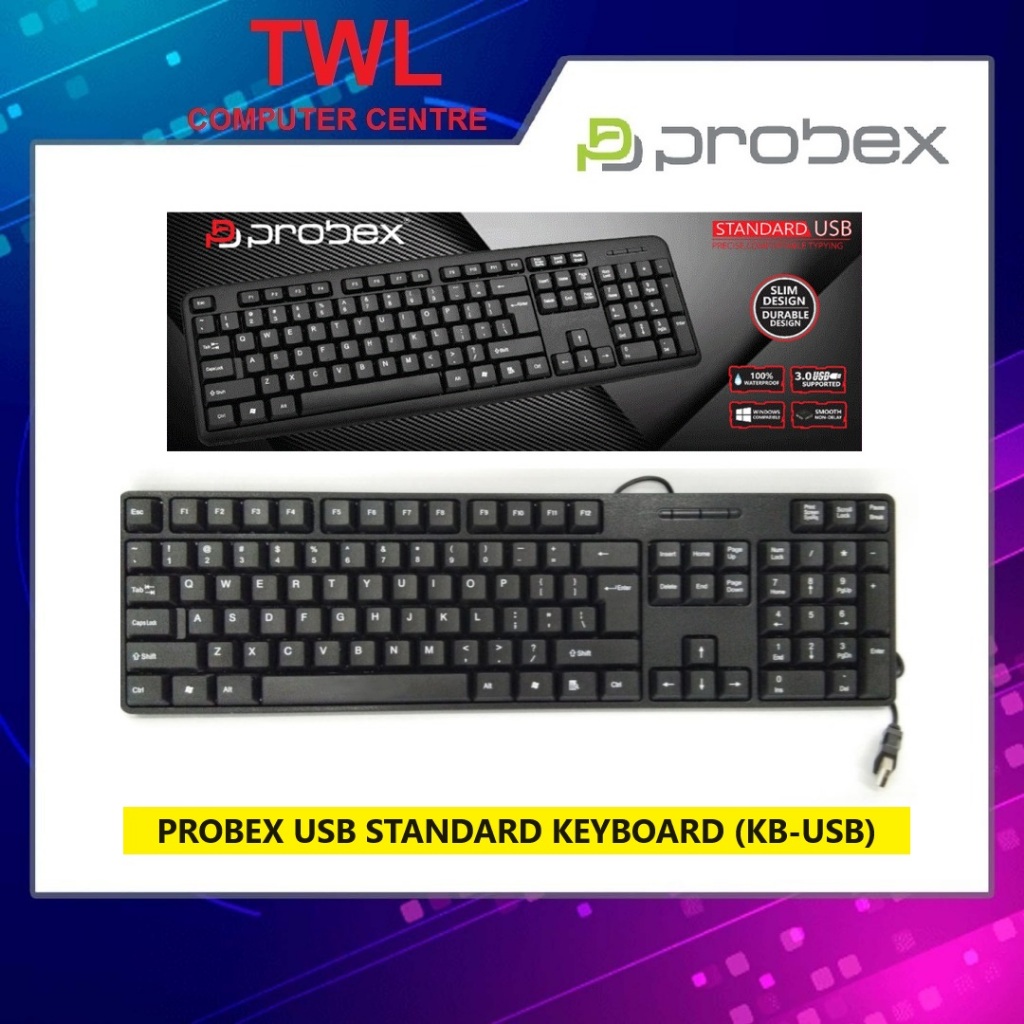 PROBEX USB STANDARD KEYBOARD (KB-USB)(1Y Warranty) | Shopee Philippines