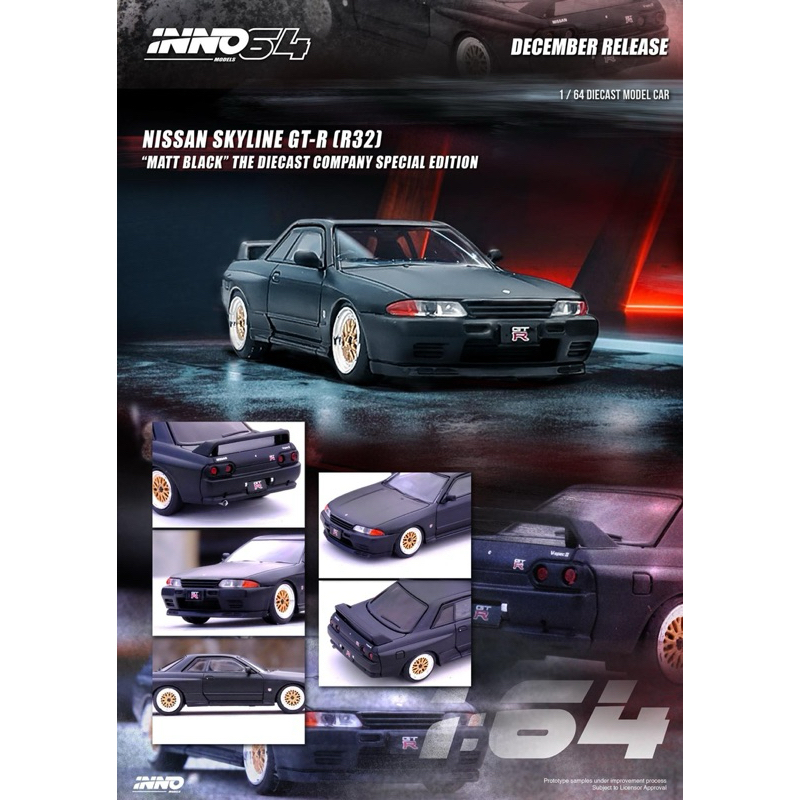 Inno Models Inno64 1/64 Nissan Skyline GT-R (R32) - “Matt Black” The ...