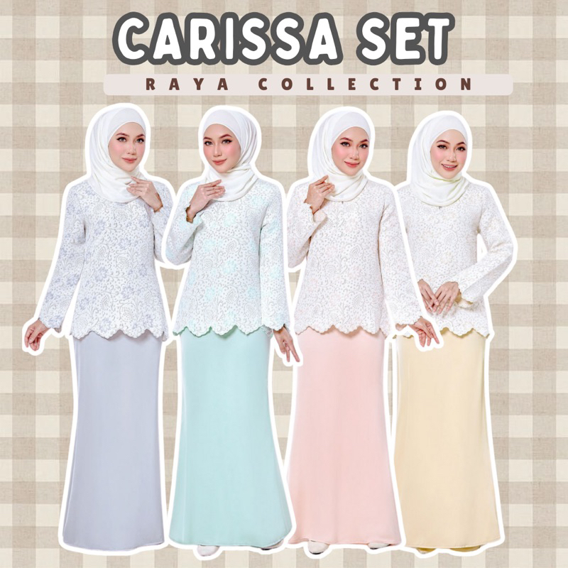 NEW ARRIVAL CARISSA BAJU KURUNG MODEN SCALLOP BROCADE EMBROIDERY BAJU ...