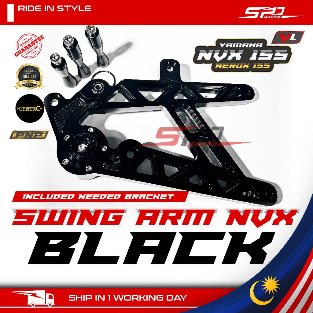 NVX Swing Arm Full Set I FULL CHROME I FULL BLACK Hypertech Racing For NVX 155 V1 V2 | Shopee ...