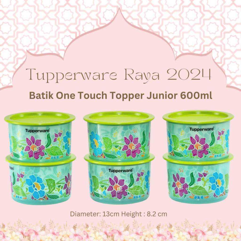 Tupperware Batik One Touch Topper Junior 600ml | Shopee Philippines