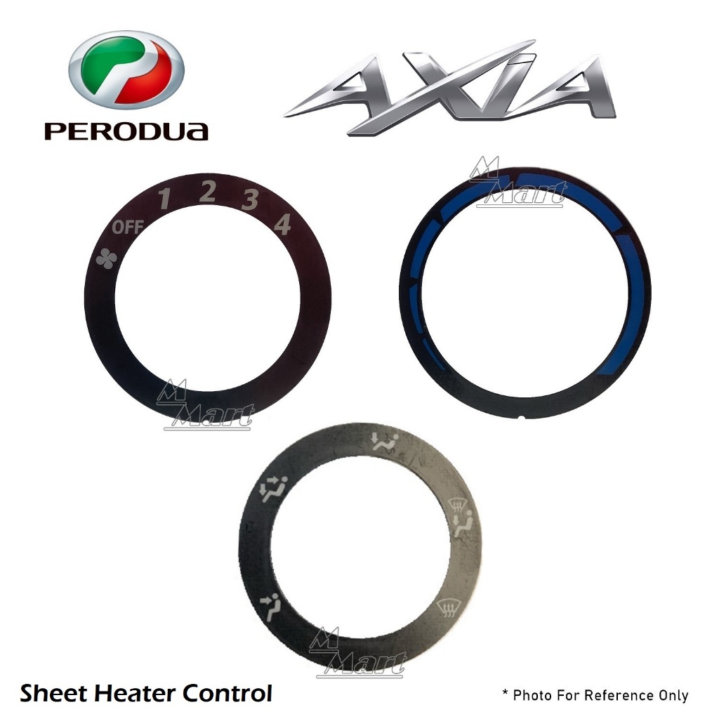 Perodua Axia 2014-2023 Air Cond Sheet Heater Control Name Plate Sticket ...