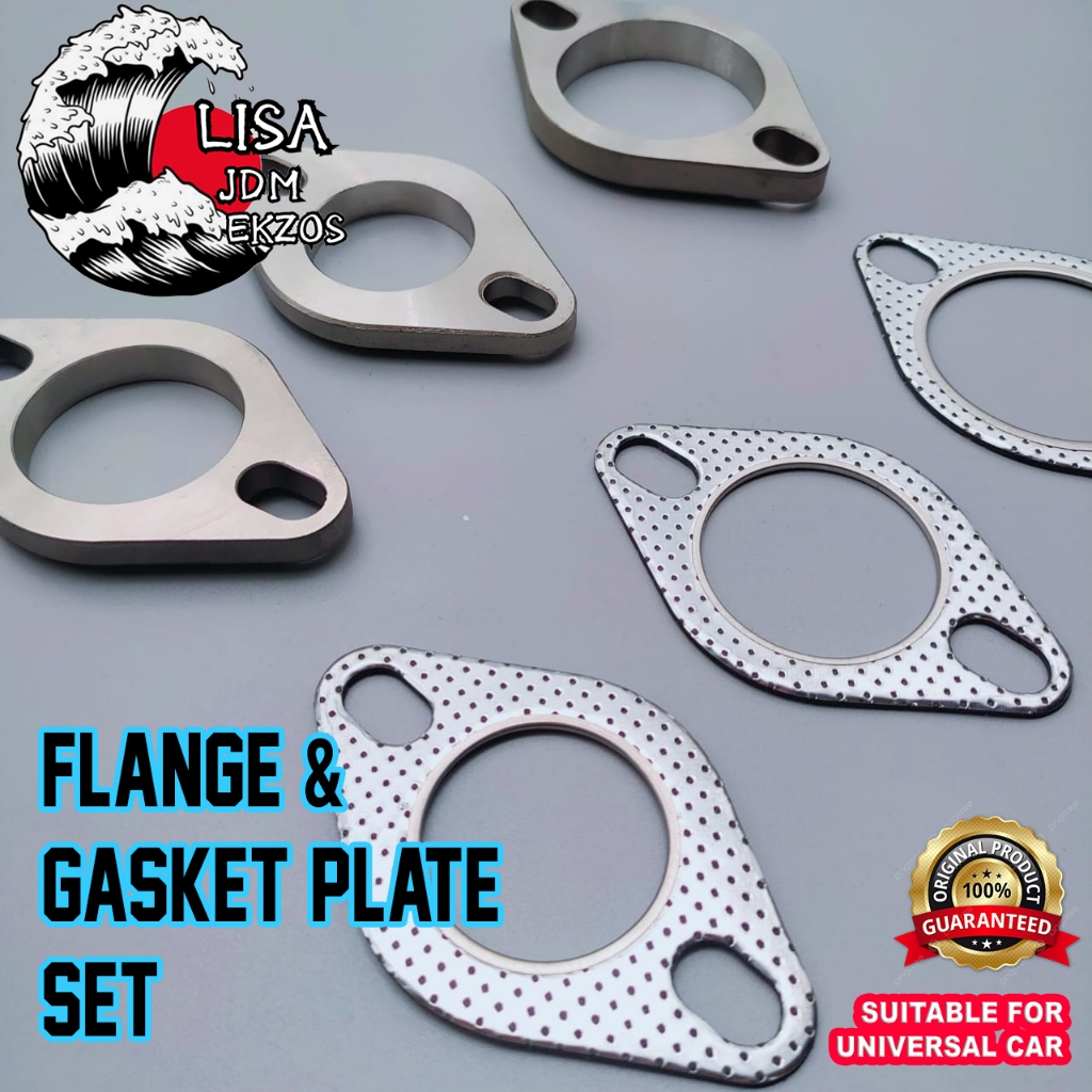 Exhaust Gasket Plate & Flange SET for any size Universal CAR (included ...