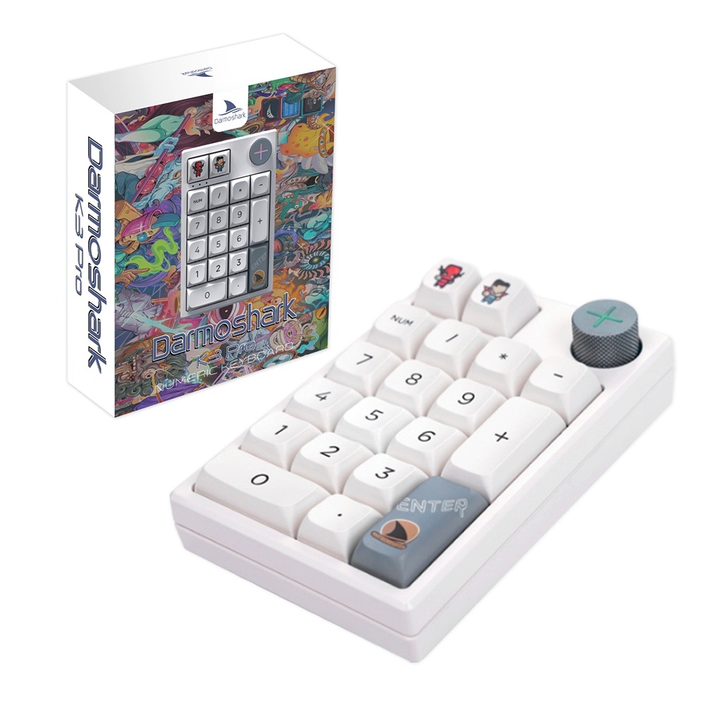 Darmoshark K3 PRO Wireless Mechanical Numpad Keyboard With Triple Mode ...