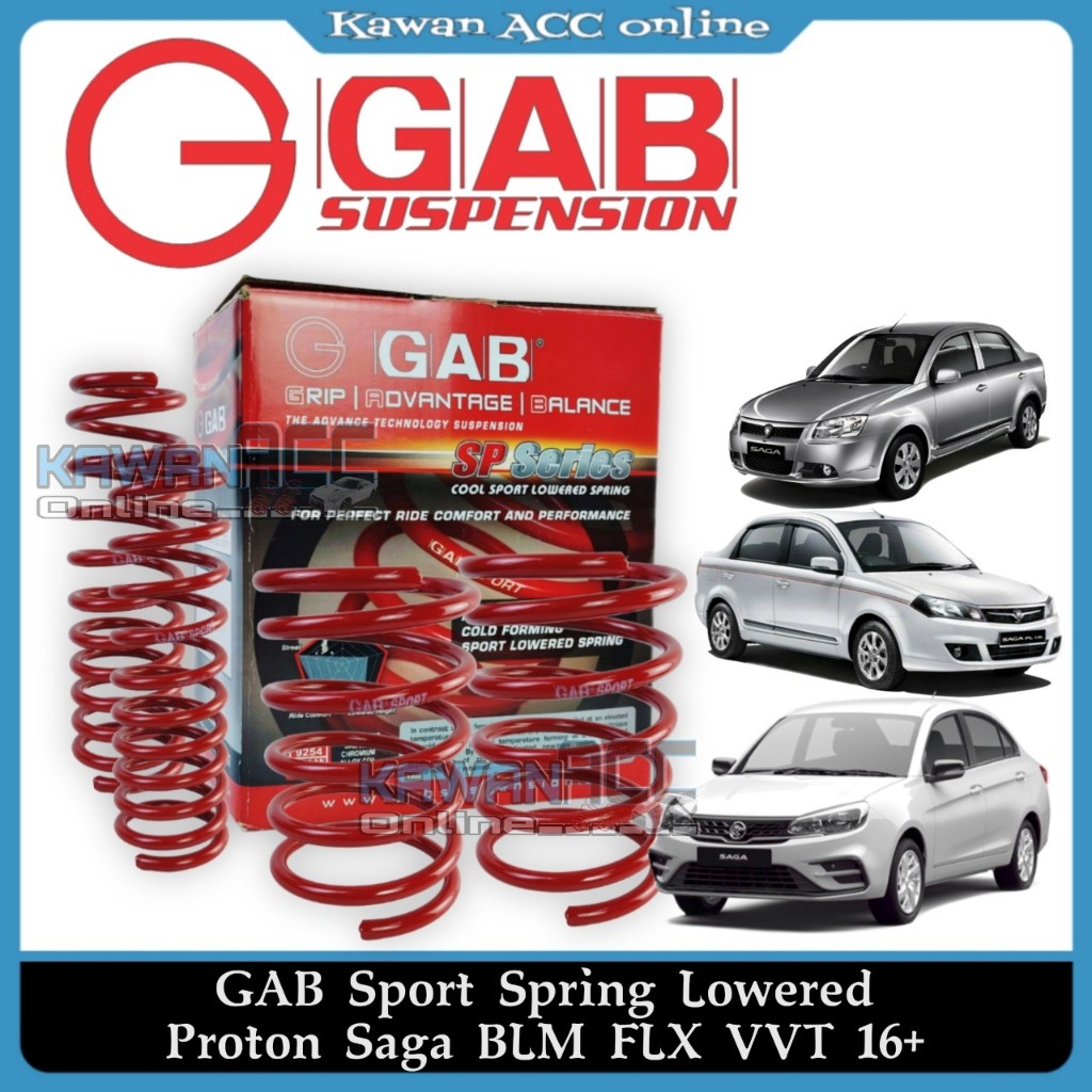 GAB SP Series Sport Lowered Spring Proton Saga BLM FLX VVT Savvy ...