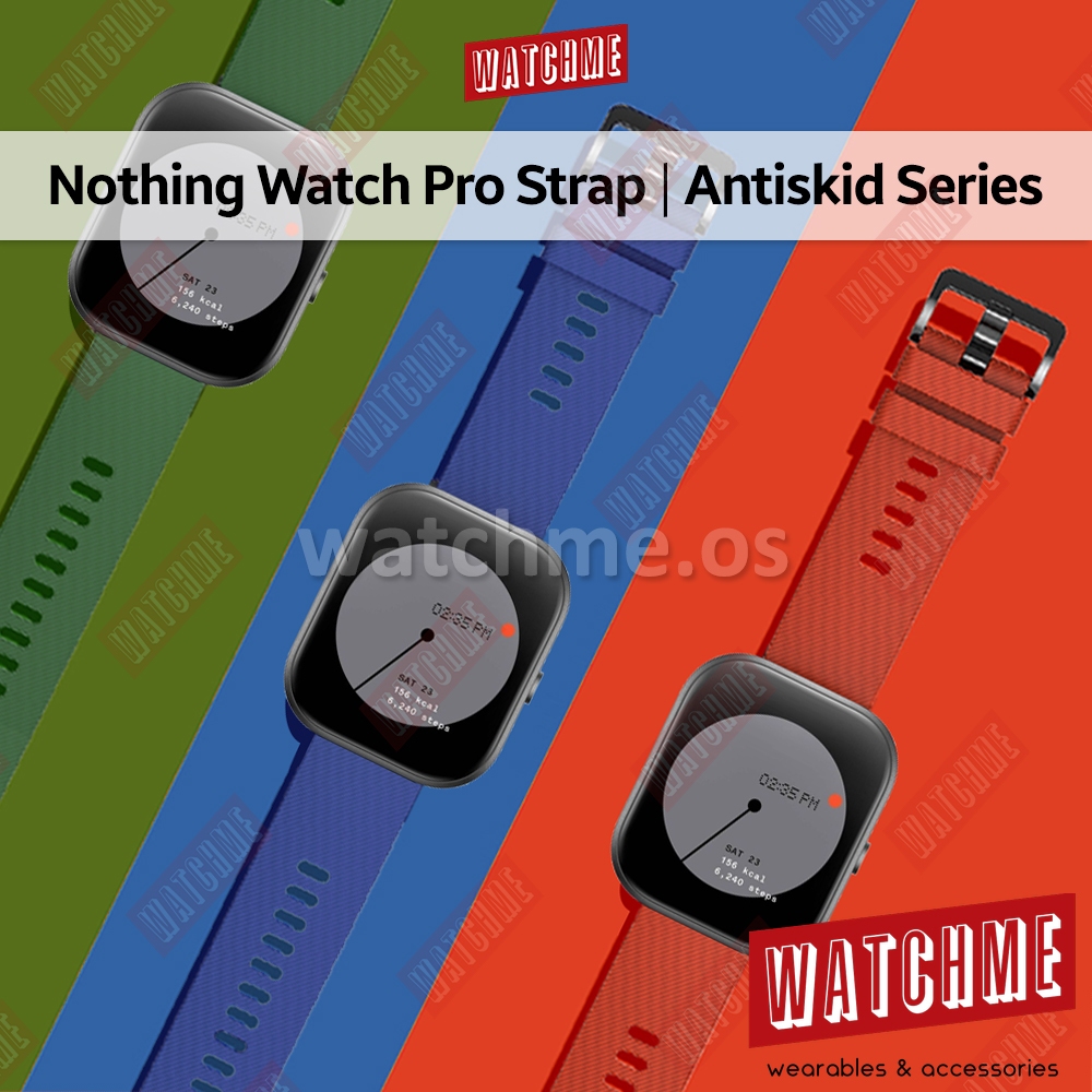 Nothing Watch Pro (by CMF) Strap, Antiskid Series 22mm, Black or Chrome ...