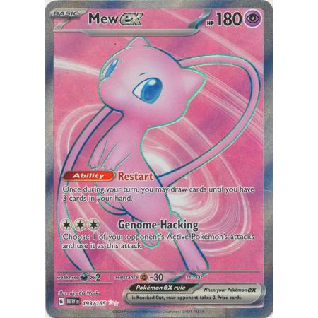 Pokemon tcg Mew ex - 151/165 - Ultra / Full Art Secret 193/165 Scarlet ...