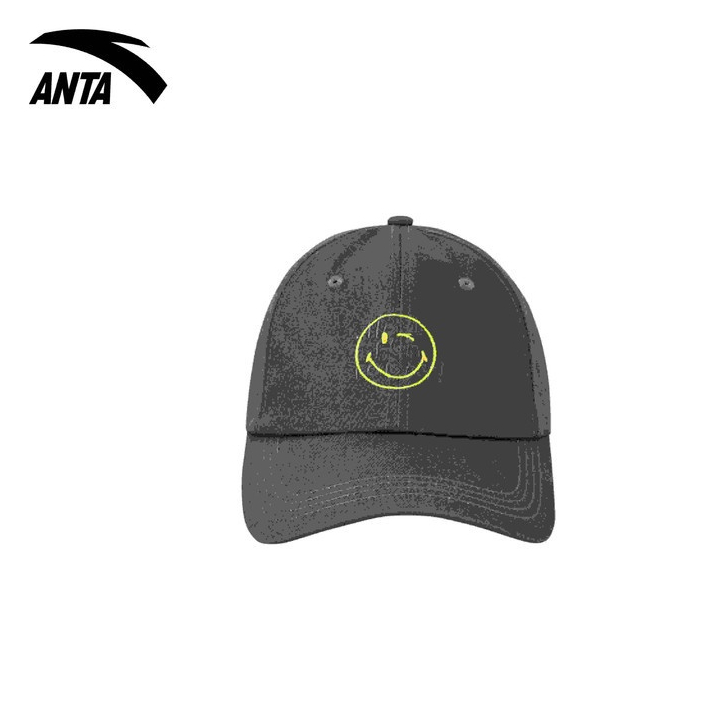 ANTA UNISEX SMILEY WORLD Lifestyle Caps-Dark Grey 892328255-1 (Topi ...