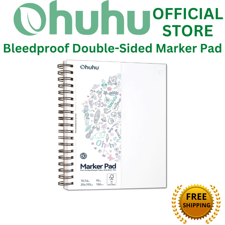 NEW!!! Ohuhu TOP BLEEDPROOF Double Sided Art PROFESSIONAL Sketchbook ...